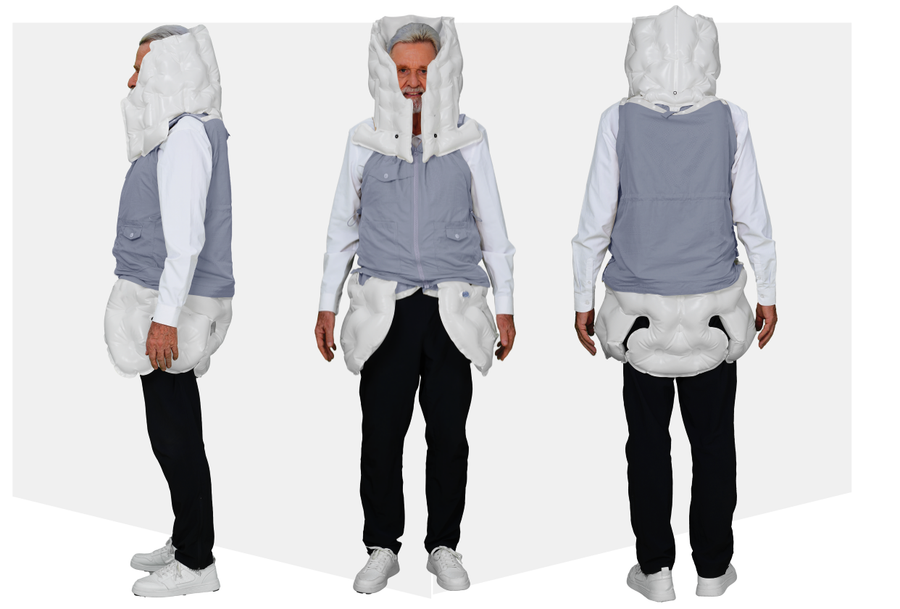 Wearable Anti-fall Airbag Vest to protect elderly from hip fracture ...